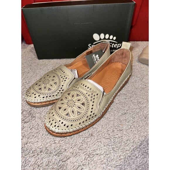 Spring Step | Shoes | Spring Step Leather Perforated Slipons Ingrid ...